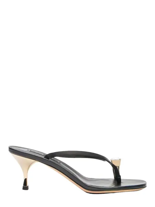 Casadei Julia Leather Mules - Black