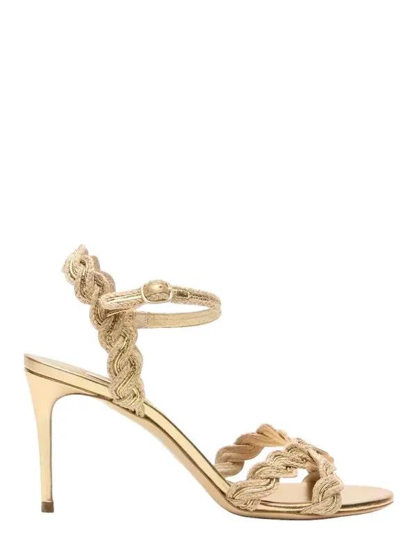 Casadei Julia Thaiti Heeled Sandals - Gold