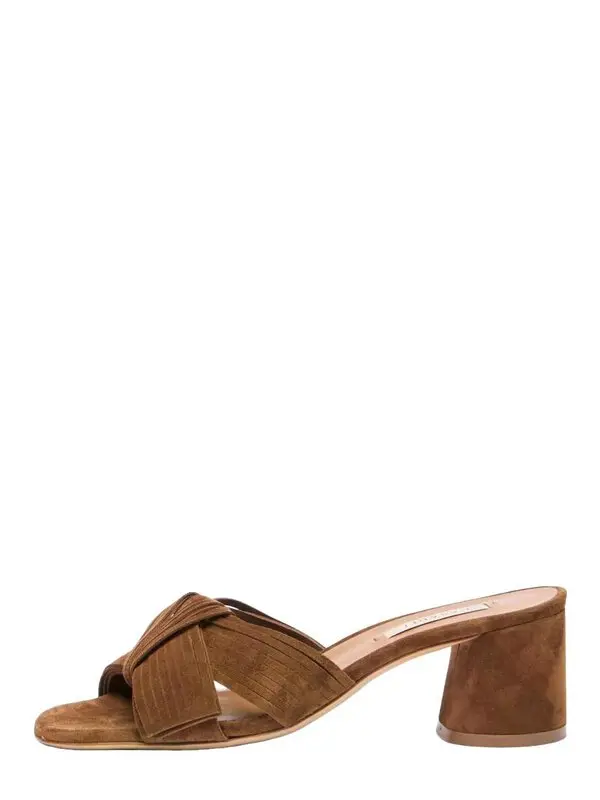 Casadei Cleo Xanadu Suede Mules - Brown