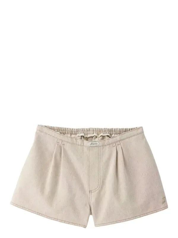 Jacquemus Amelo De-nîmes Denim Shorts - Neutrals