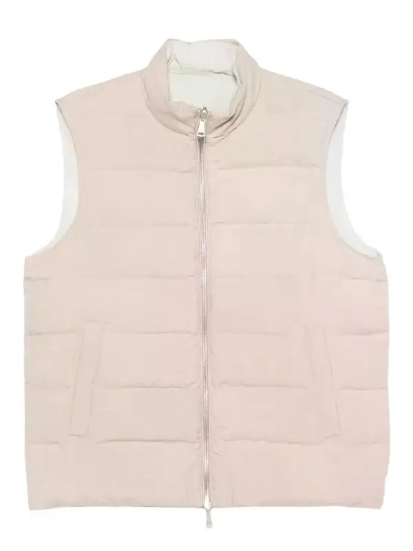 Eleventy Reversible Quilted Gilet - Neutrals