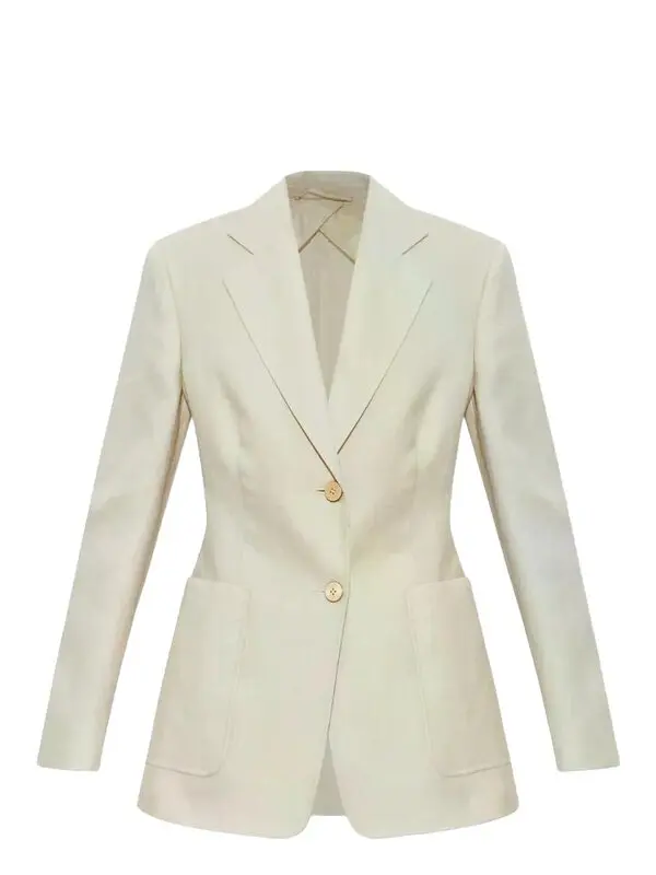 Max Mara Two-button Jacket With Patch Pockets - Neutrals
