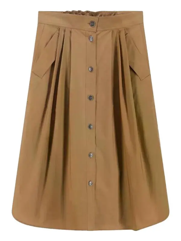 8PM Button Detailed Skirt - Neutrals