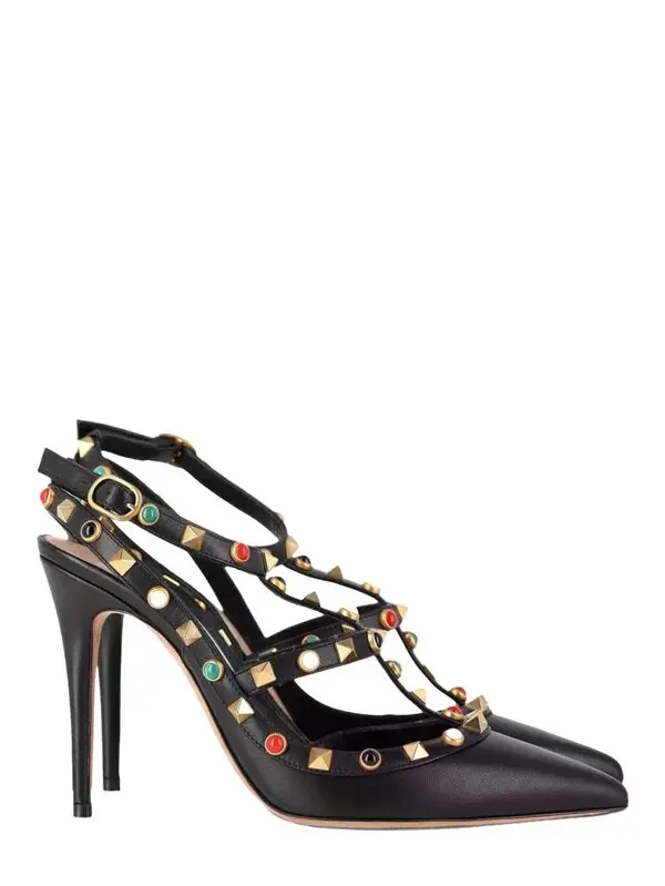 Valentino Garavani Rockstud Caged Leather Pumps - Black