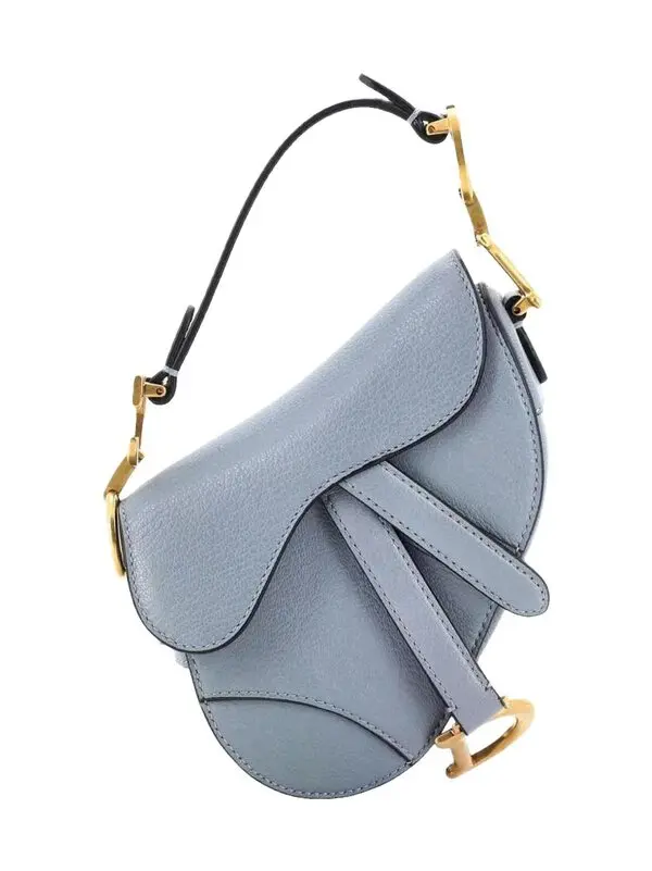 Dior Saddle Handbag Leather Micro Satchel - Blue