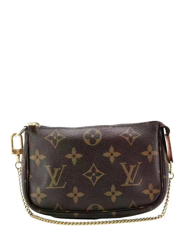 LOUIS VUITTON Pochette Accessoires Monogram Canvas Mini Clutch - Brown