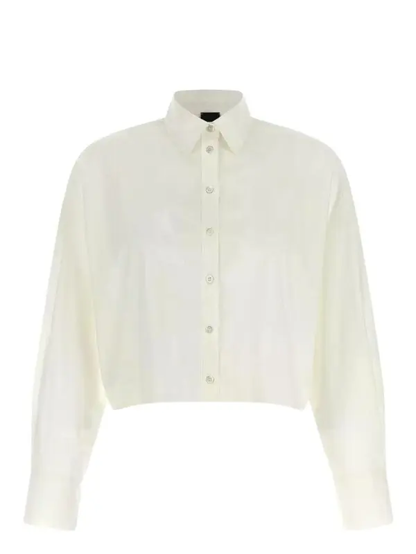 Pinko Back Curls Cropped Shirt - Neutrals