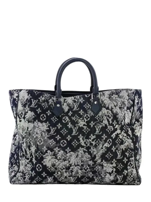 LOUIS VUITTON Grand Sac Monogram Tapestry Canvas Tote Bag - Blue