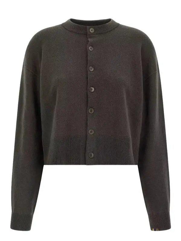 EXTREME CASHMERE X Nº170 Buttoned Crew-neck Cardigan - Brown
