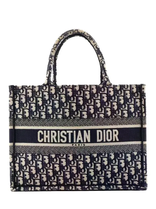 Dior Oblique Canvas Medium Tote Bag - Blue