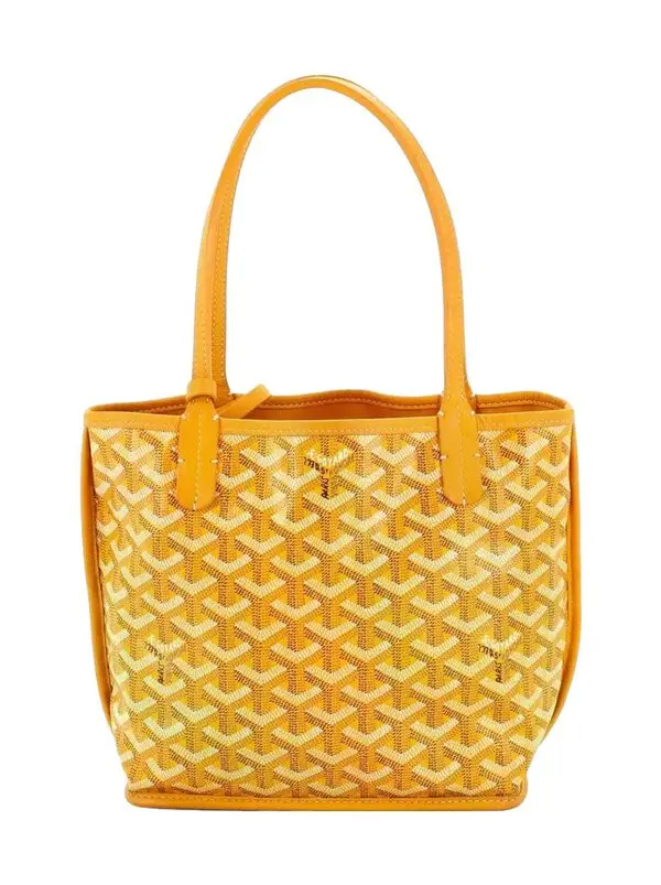 Goyard Anjou Reversible Tote Coated Canvas Mini Satchel - Yellow