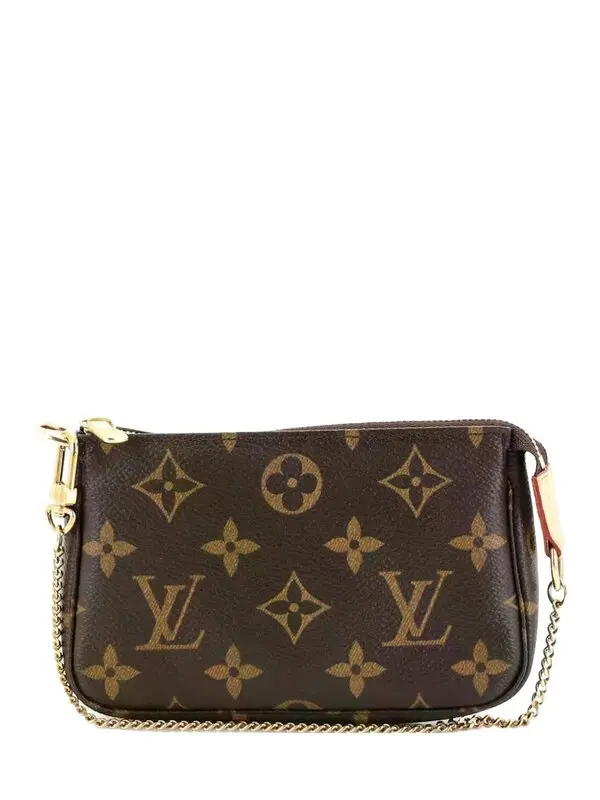 LOUIS VUITTON Pochette Accessoires Monogram Canvas Mini Clutch - Brown