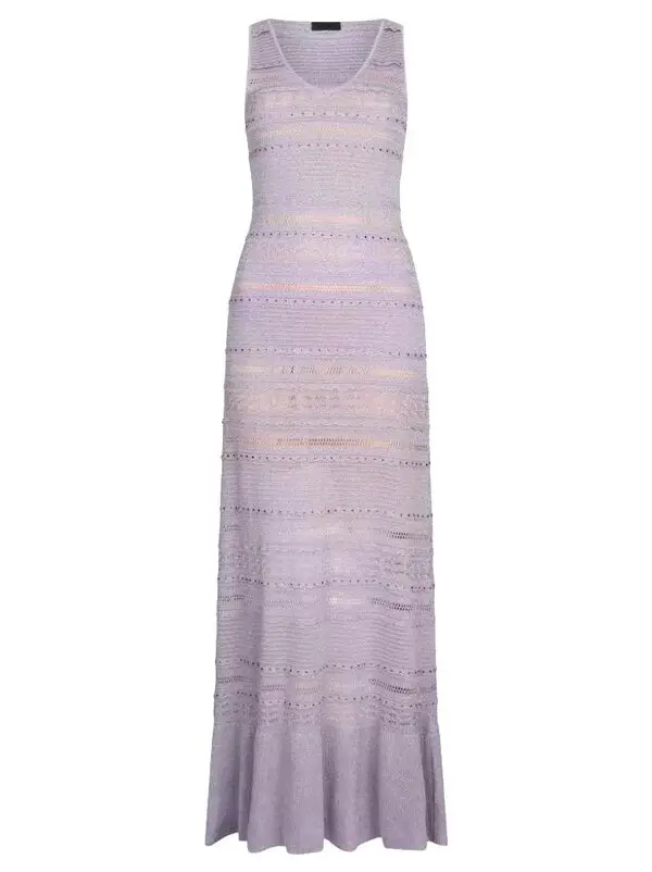 Liu Jo V-neck Maxi Dress - Purple