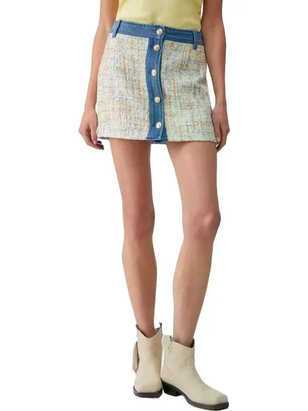 Liu Jo Button-up Mini Skirt - Blue