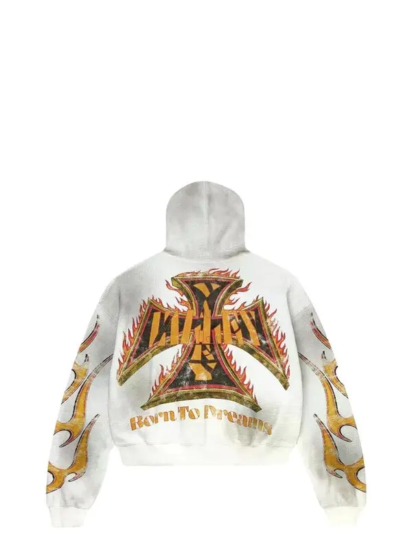 VALE FOREVER Zip-up Hoodie - White