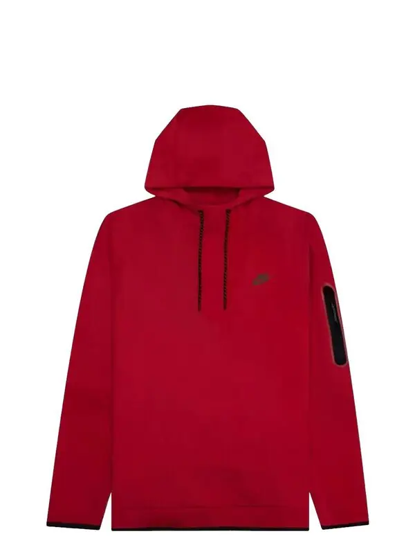 Nike Logo Detail Hoodie - Red