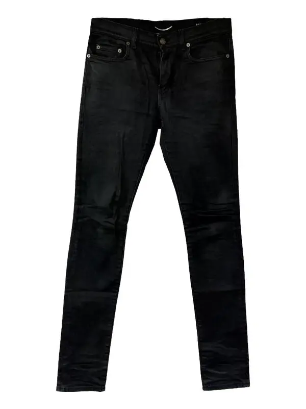 Saint Laurent Coated Jeans - Black