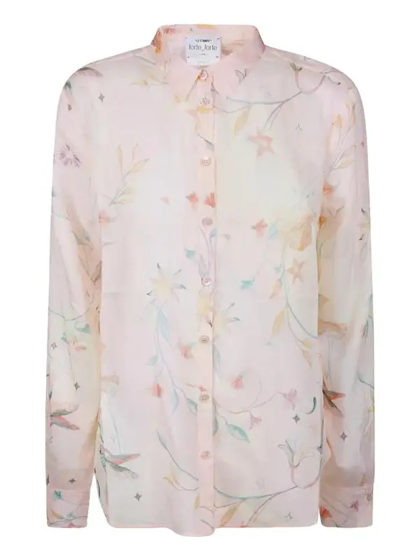 FORTE_FORTE Flora-print Shirt - Pink