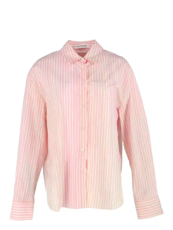 THE FRANKIE SHOP Striped Poplin Shirt - Pink