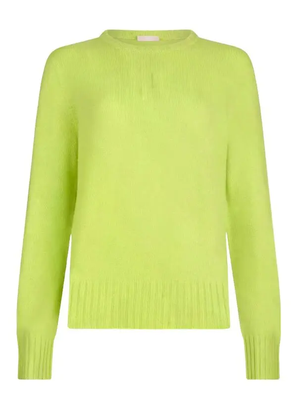 Liu Jo Crew-neck Sweater With Logo - Yellow