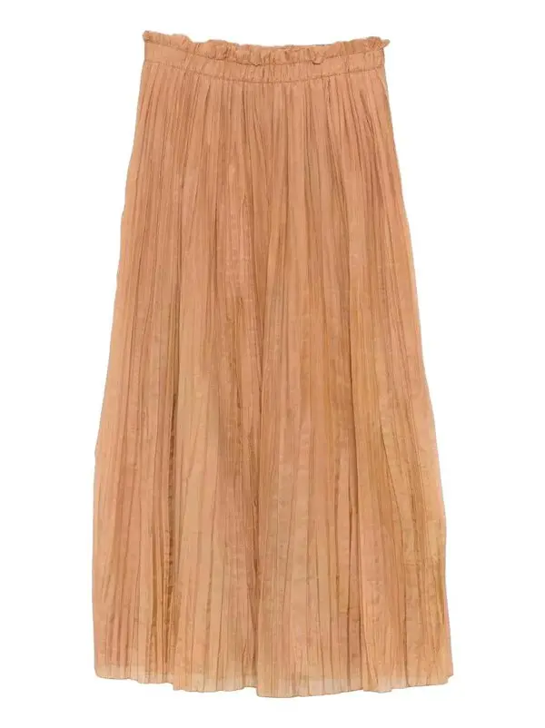 DANIELE FIESOLI Pleated Midi Skirt - Brown