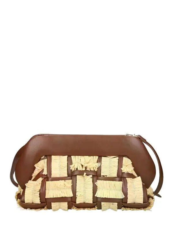 THEMOIRE Fringed Satchel Crossbody Bag - Brown