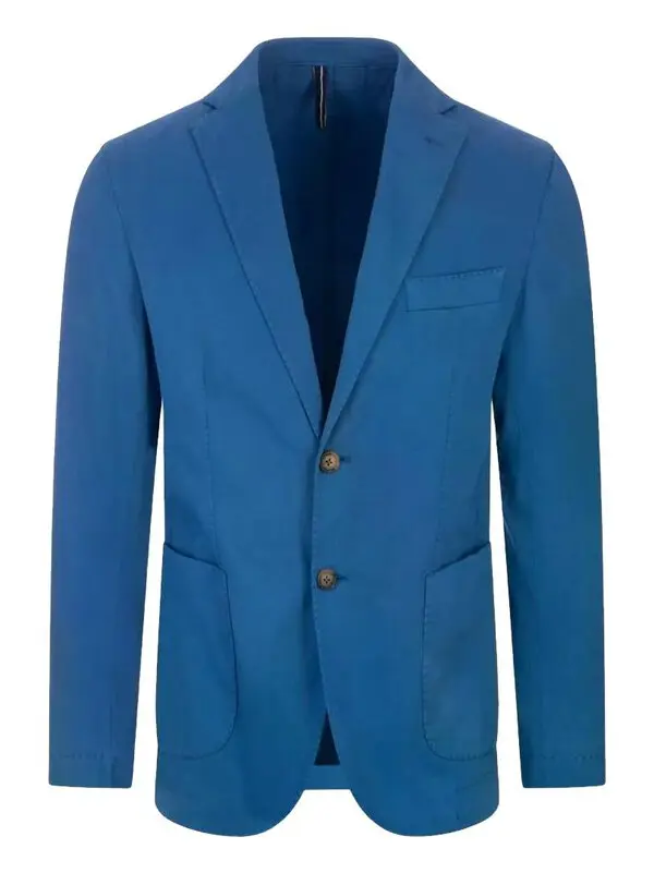 RUSSOCAPRI Oxford Cotton Blazer - Blue