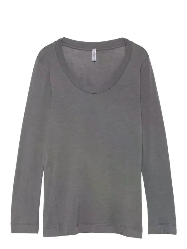 DANIELE FIESOLI Long-sleeve Scoop-neck T-shirt - Grey