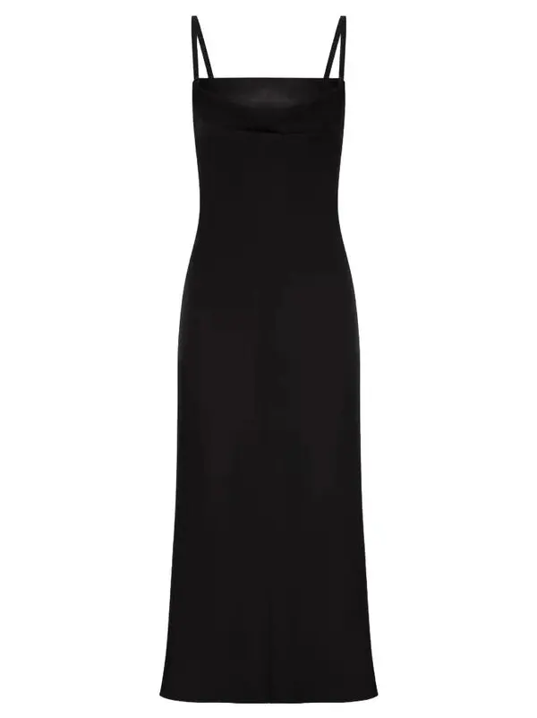 Max Mara Cady Draped Midi Dress - Black