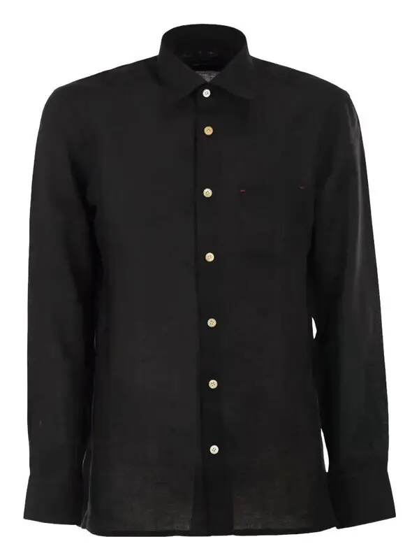 Kiton Linen Shirt - Black