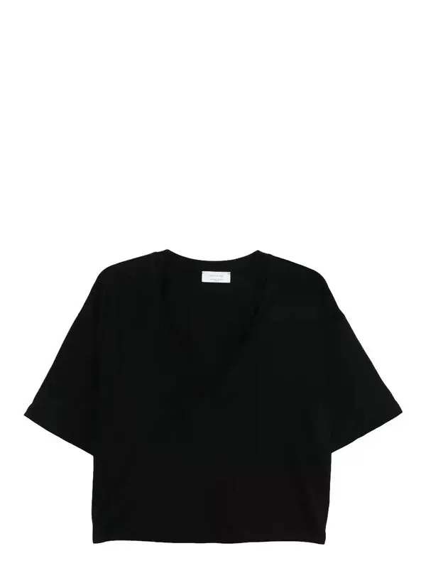 DANIELE FIESOLI V-neck T-shirt - Black
