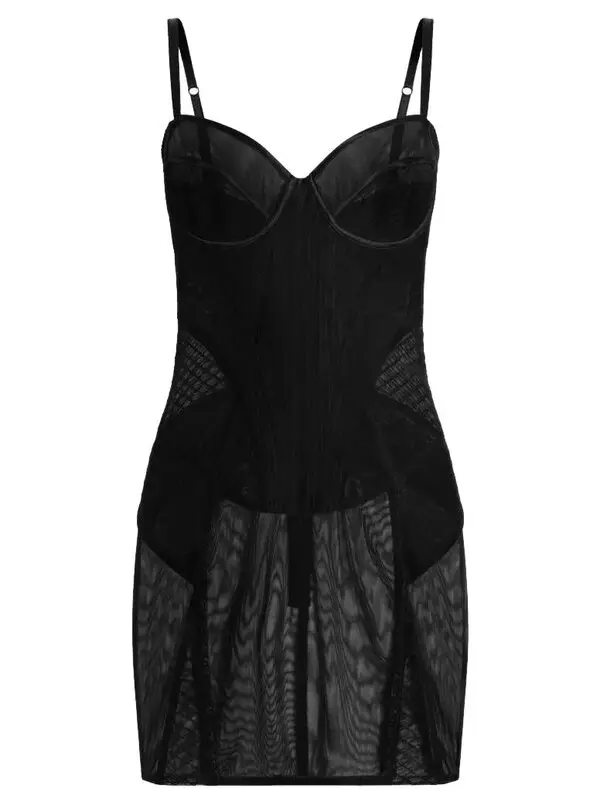 Dolce & Gabbana Panelled Strap Dress - Black