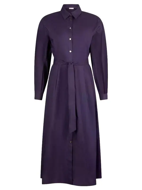 Liu Jo Poplin Midi Shirt Dress - Purple