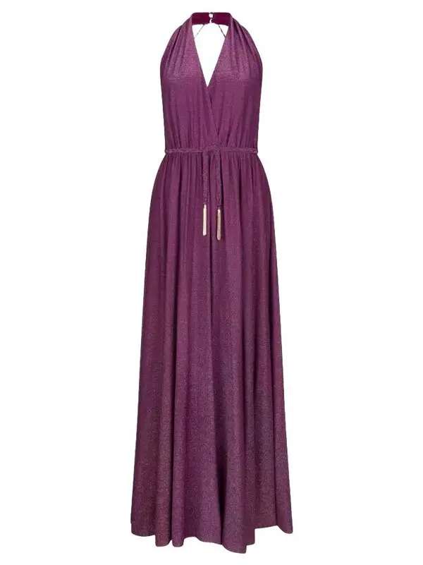 Liu Jo Halterneck Maxi Dress - Purple