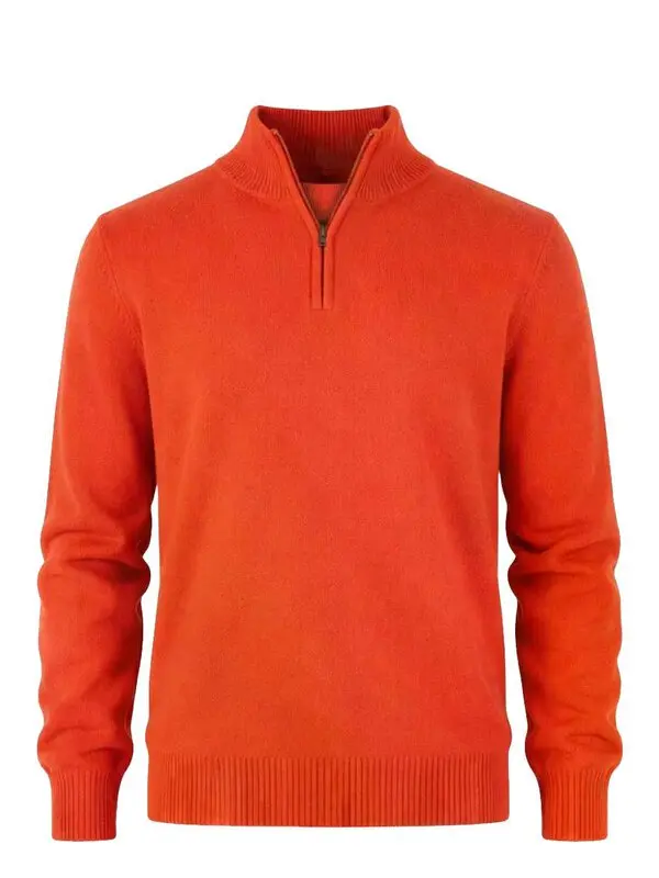 MC2 SAINT BARTH Lambswool Half-zip Jumper - Orange