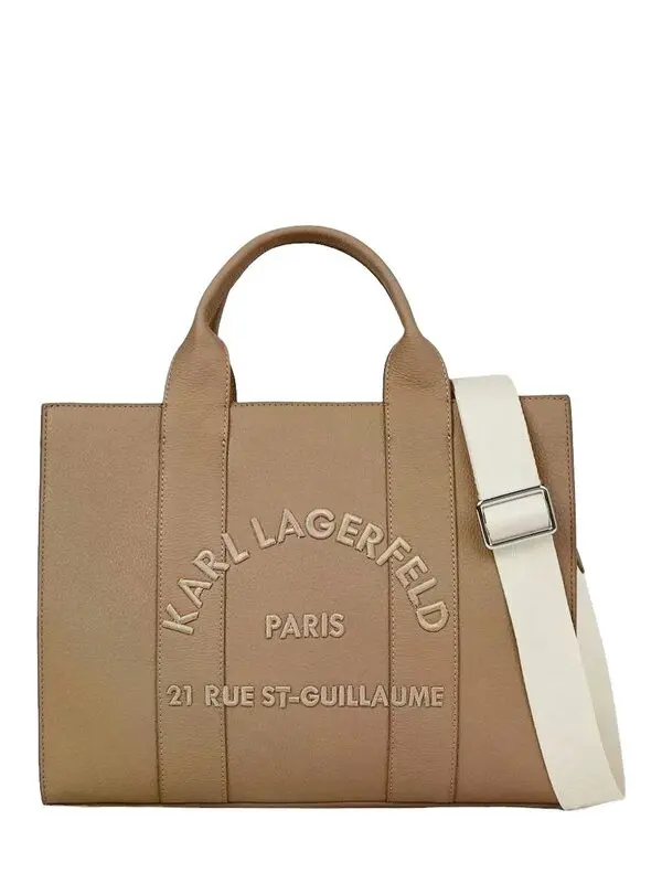Karl Lagerfeld Medium Rue St-guillaume Tote - Neutrals