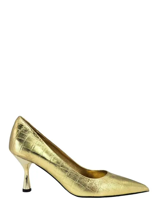 MADISON.MAISON Annuccia Croc-effect Leather Pumps - Gold