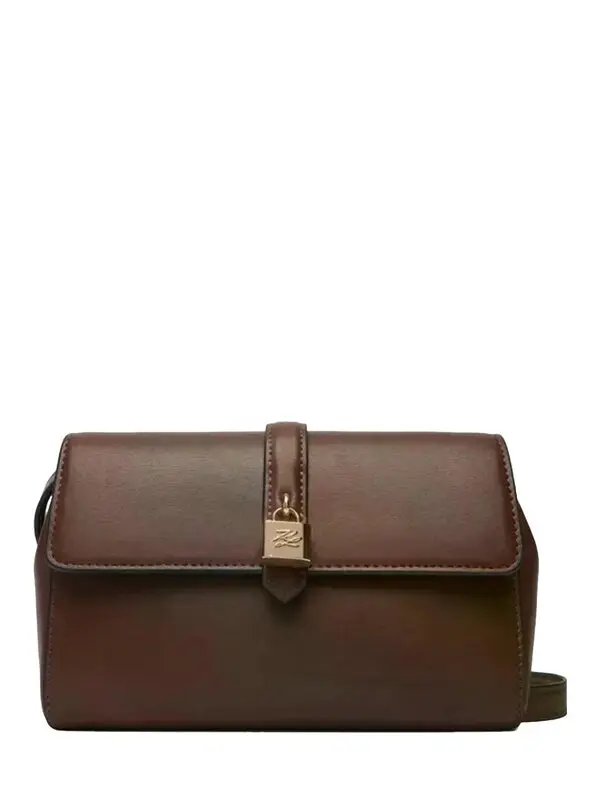 Karl Lagerfeld K/autograph Padlock Crossbody Bag - Brown
