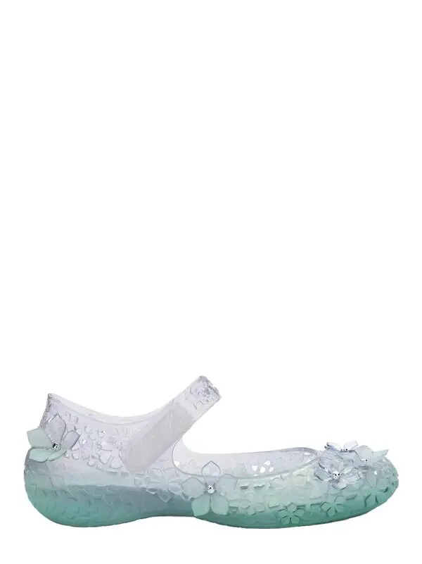 Melissa X Susan Fang Luna Bloom Floral-appliqué Ballet Flats - Green