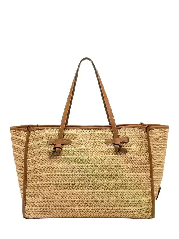 GIANNI CHIARINI Large Marcella Tote With Leather Trim - Neutrals