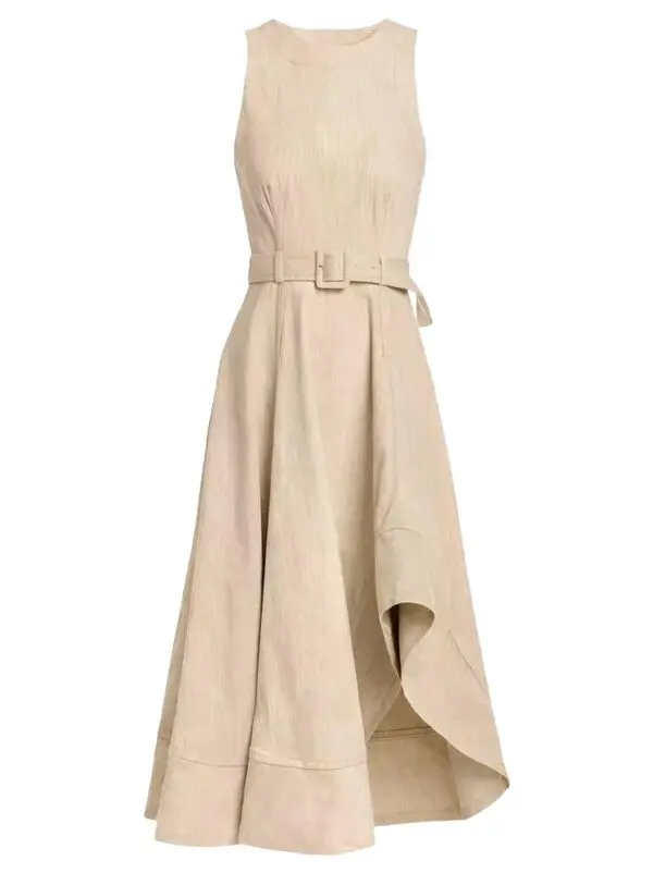 Cinq À Sept Zelda Asymmetric Midi Dress - Neutrals
