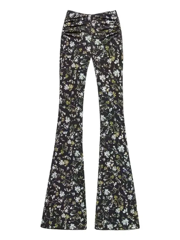 ANIYE BY Esther Floral Trousers - Black