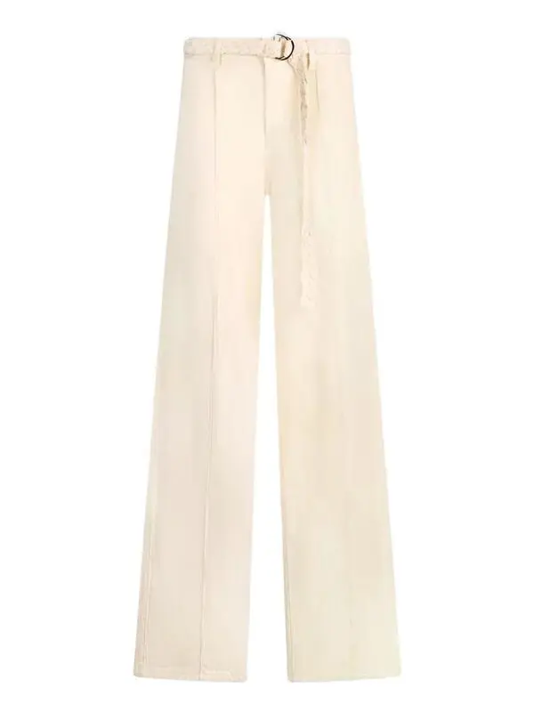 Liu Jo Braided-belt Flared Trousers - Neutrals