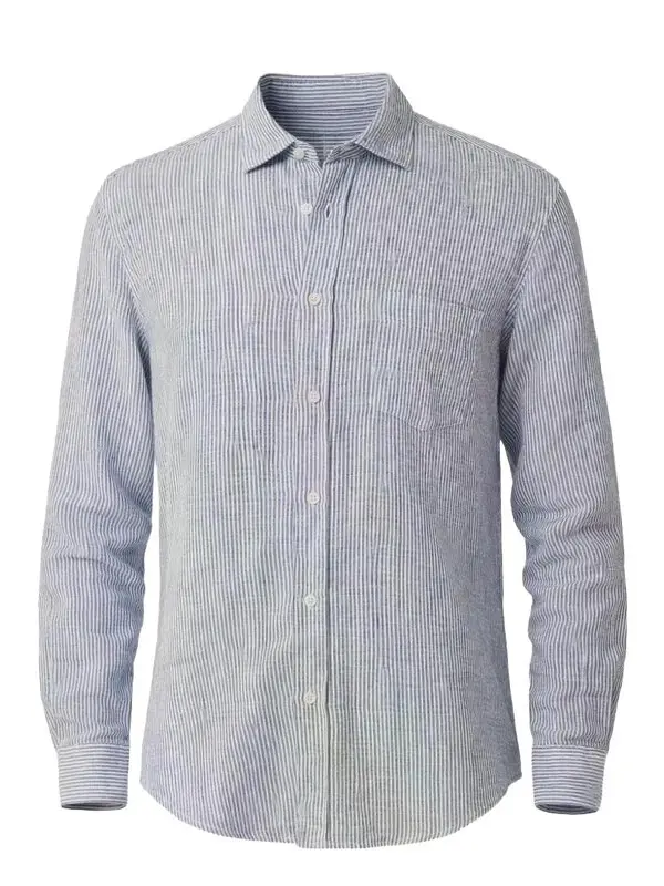Hartford Paul Striped Shirt - Blue