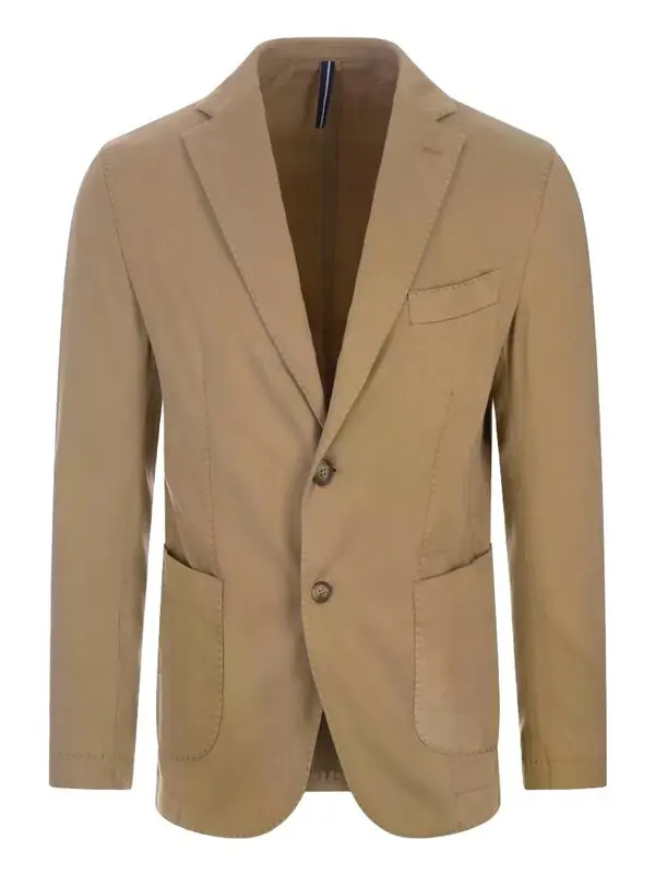 RUSSOCAPRI Oxford Button Blazer - Neutrals