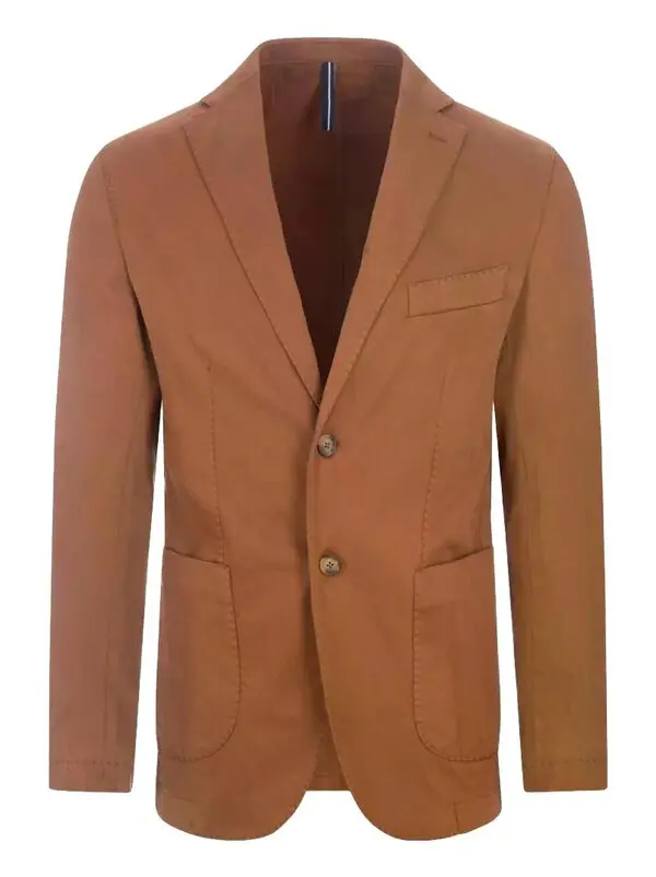 RUSSOCAPRI Oxford Cotton Blazer - Brown