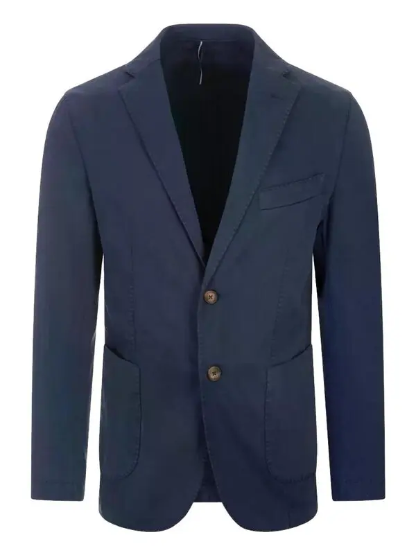 RUSSOCAPRI Oxford Single-breasted Blazer - Blue