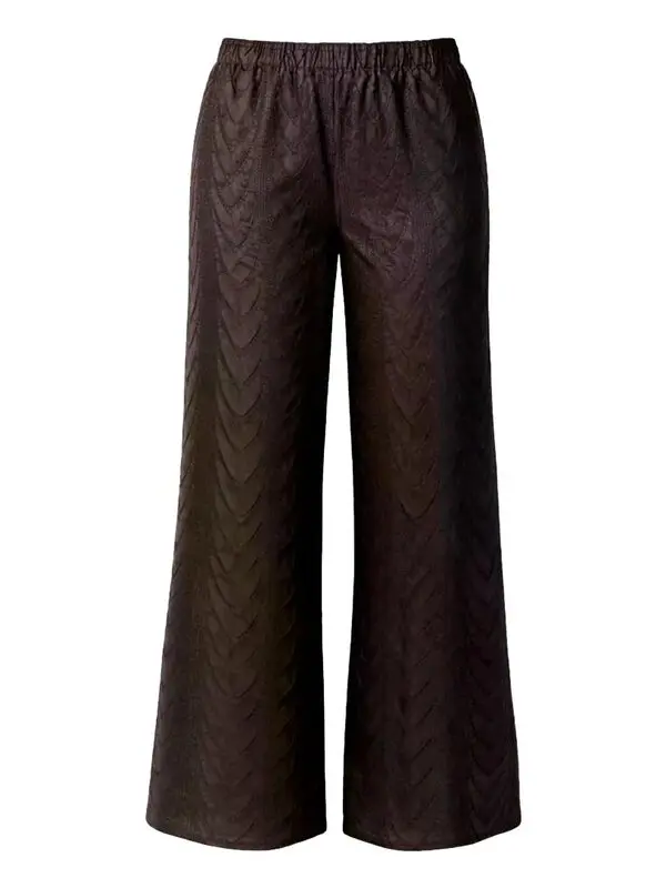 MEIMEIJ Patterned Trousers - Brown