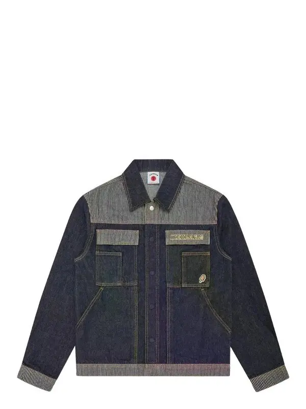 ICECREAM Hickory Panel Chest Pocket Jacket - Blue