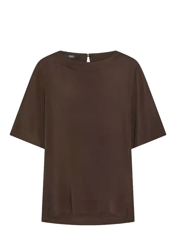 Seventy Crewneck Half-sleeved T-shirt - Brown